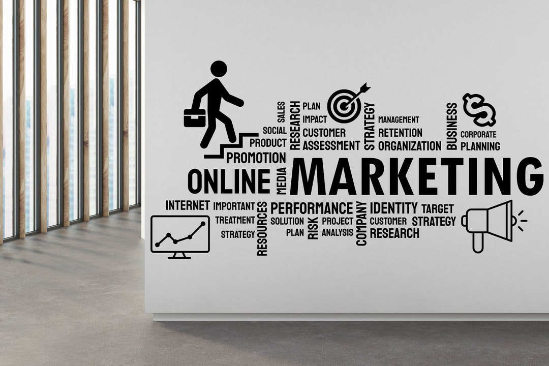 Marketing Wall Decal, Marketing Office Wall Decal, Marketing Office ...