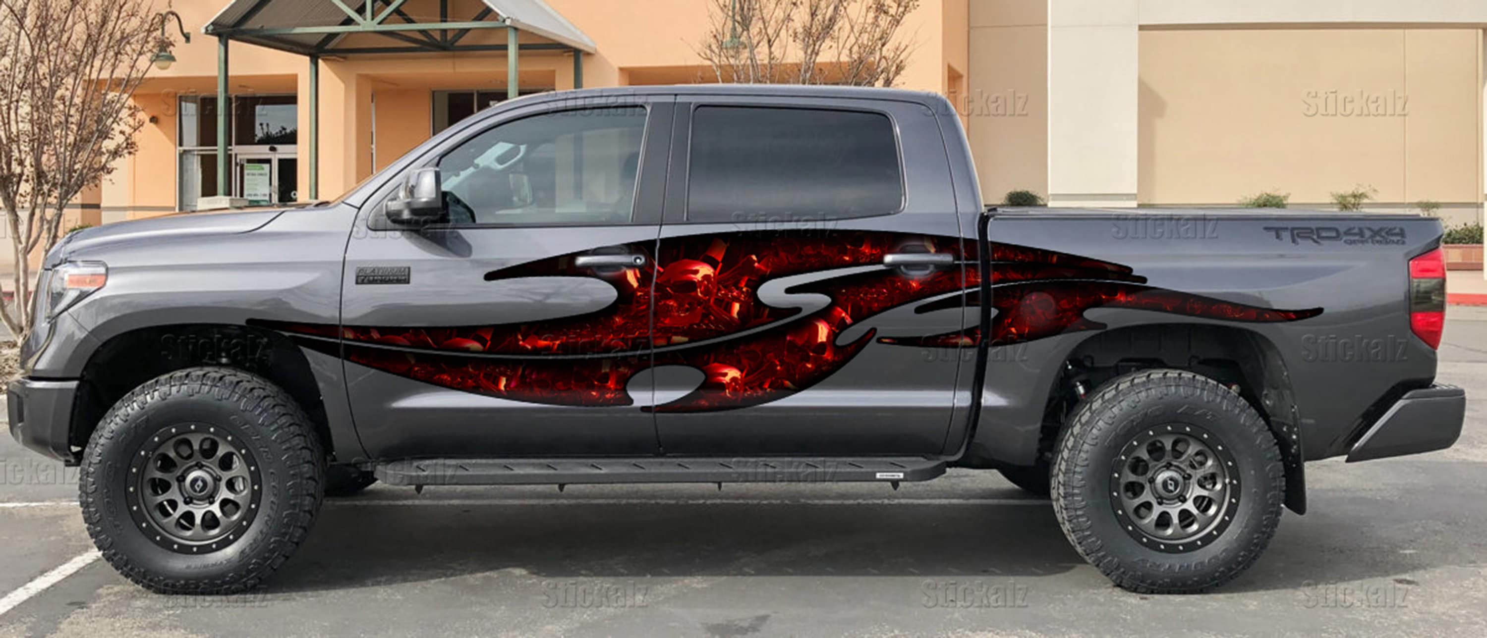 3D Skull Car Vinyl Full Color Side Graphics Skulls Car Ripped | Etsy