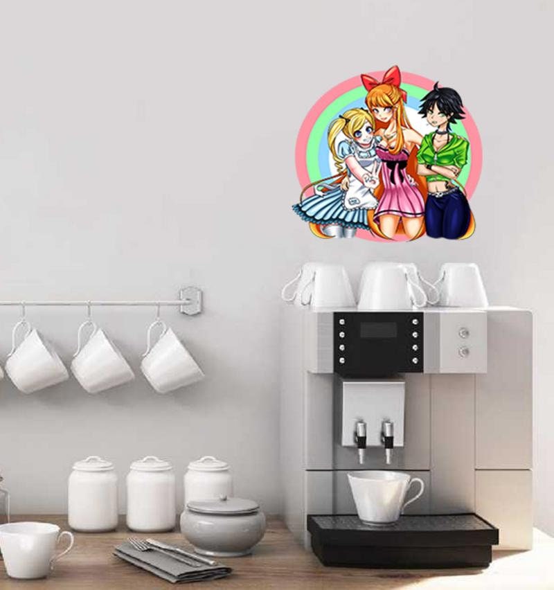 Anime Girls Wall Decal, Anime Girls Wall Sticker, Anime Girls Wall ...
