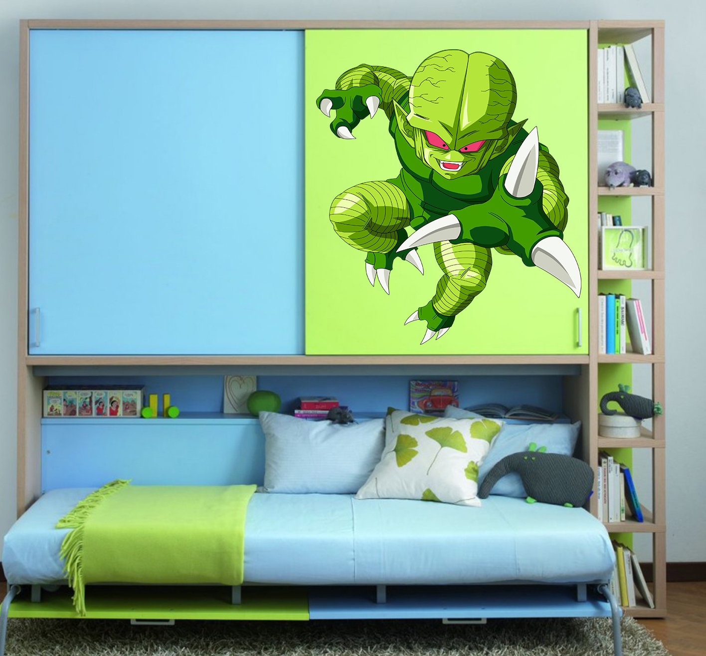 Green Monster Decal Green Monster Sticker Green Monster Wall - Etsy