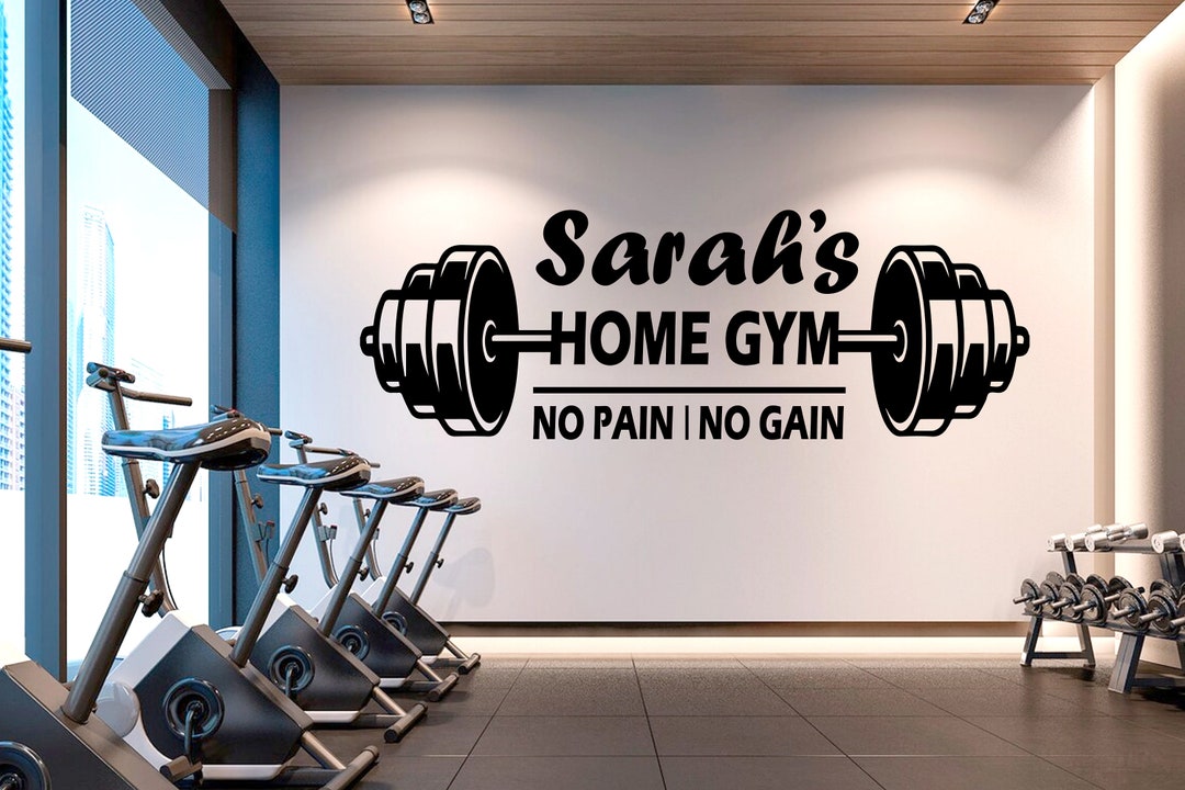 Home Gym Wall Decal Fitness Quotes Women Decor Workout Power Art Vinyl ...