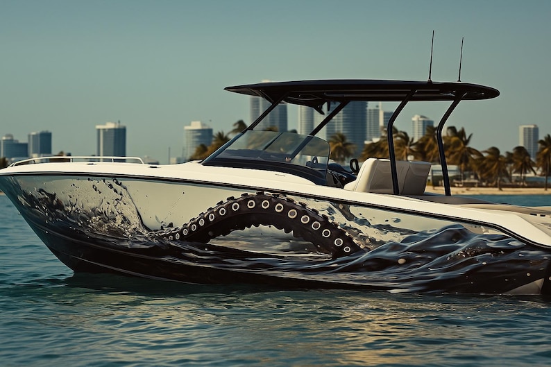 Kraken Surge Boat Wrap – Octopus Tentacle Vinyl Wrap – Marine Grade ...