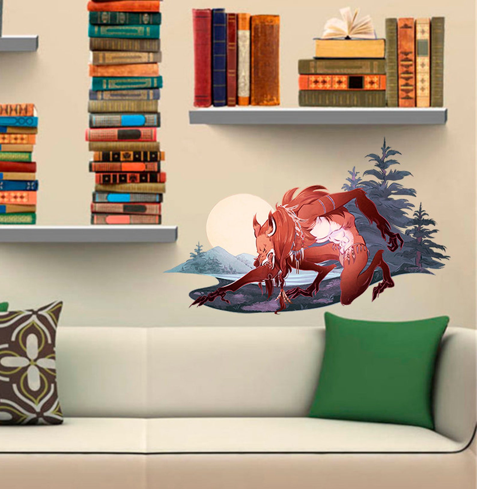 Werewolf Decal Werewolf Sticker Werewolf Wall Decor - Etsy