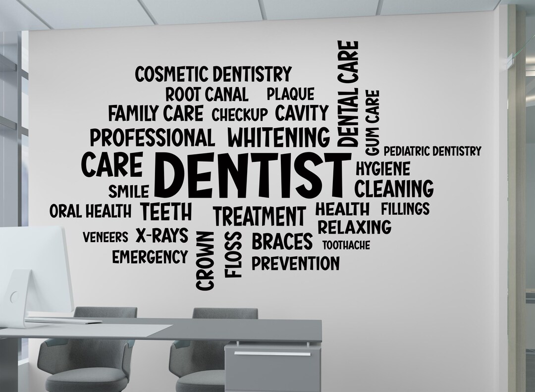 Dental Care Wall Decal Teeth Wall Decal Teeth Wall Sticker Dental Wall ...