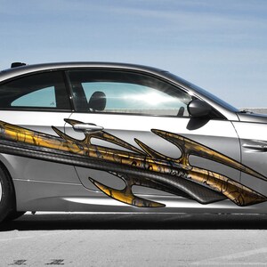 Tribal Car Wrap, 3D Tribal Car Graphics, 3D Tribal Racing Stripes Vinyl ...