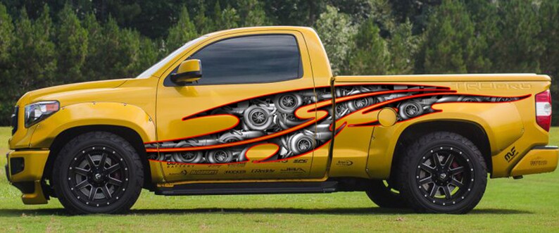 Ripped Metal Turbocharged 3D Car Graphic Full Color Car Side - Etsy