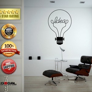 Light Bulb Lamp Idea Thought Wall Window Car DIY Sticker Decal Vinyl ...