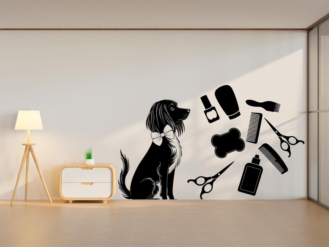 Dog Groomer Wall Decal – Grooming Wall Decor, Fun & Stylish Decor for ...