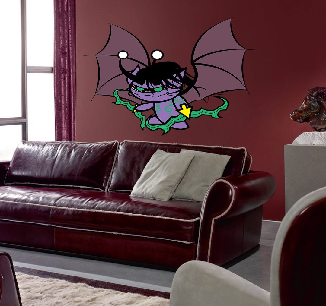 Cute Bat Monster Decal, Cute Bat Monster Sticker, Cute Bat Monster Wall ...