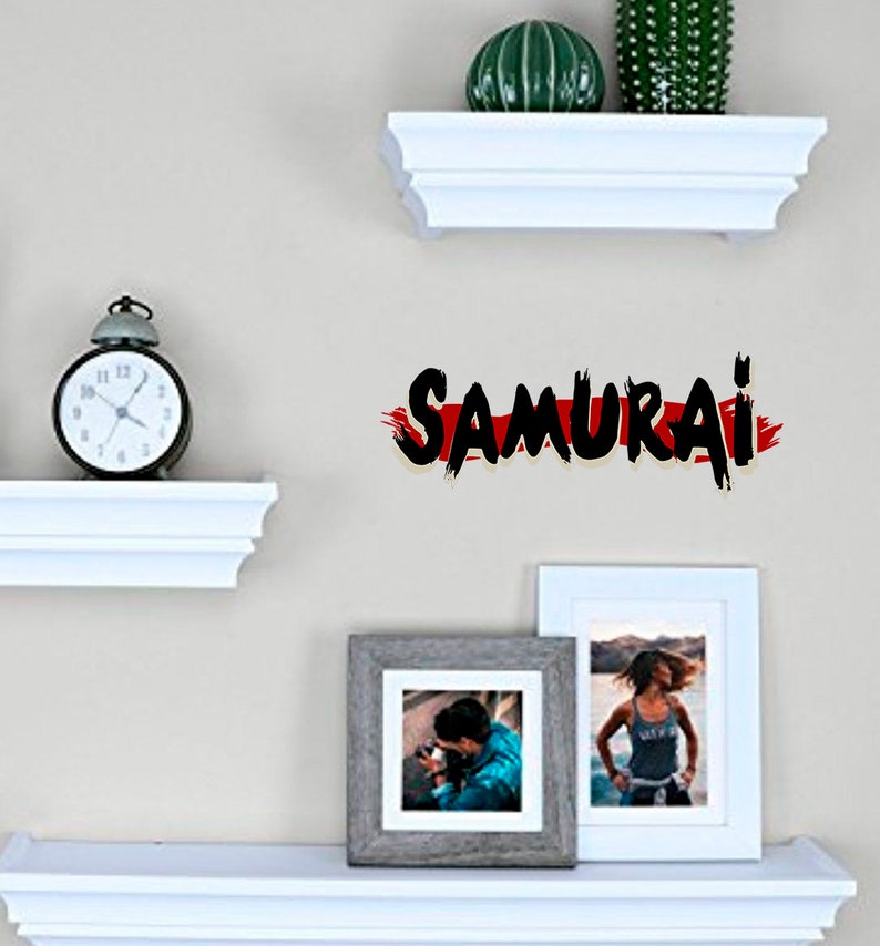 Samurai Lettering Decal Samurai Lettering Sticker Samurai | Etsy
