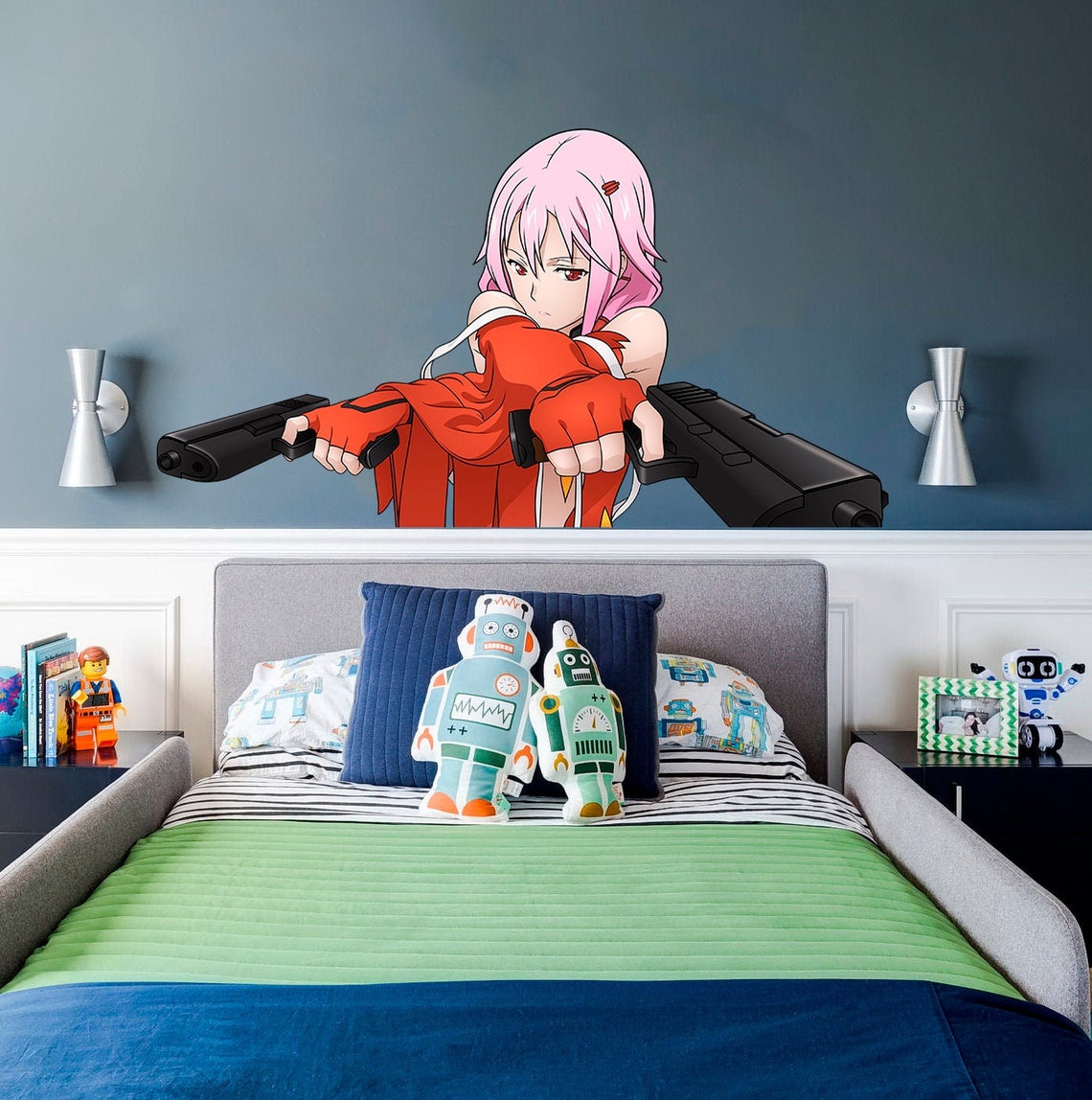 Anime Gunner Decal Anime Gunner Sticker Anime Gunner Wall - Etsy