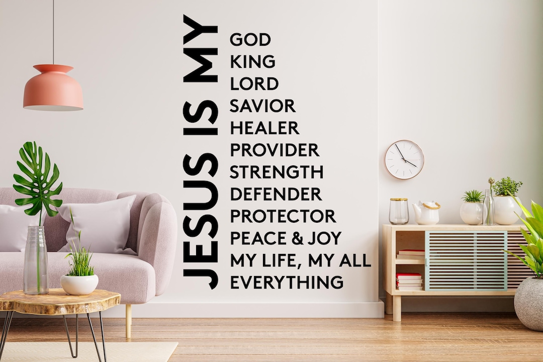 Jesus is My Everything, Religious Wall Sign, Christian Wall Words ...