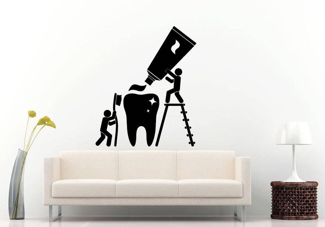 Dentist Teeth Health Tooth Paste Clean Bathroom Routine Room Wall ...