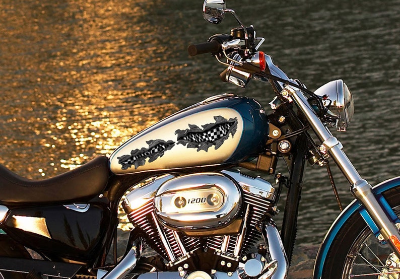 Checkered Flag Decal for Motorcycle Racing Flag Racing Bike Wrap Flag ...