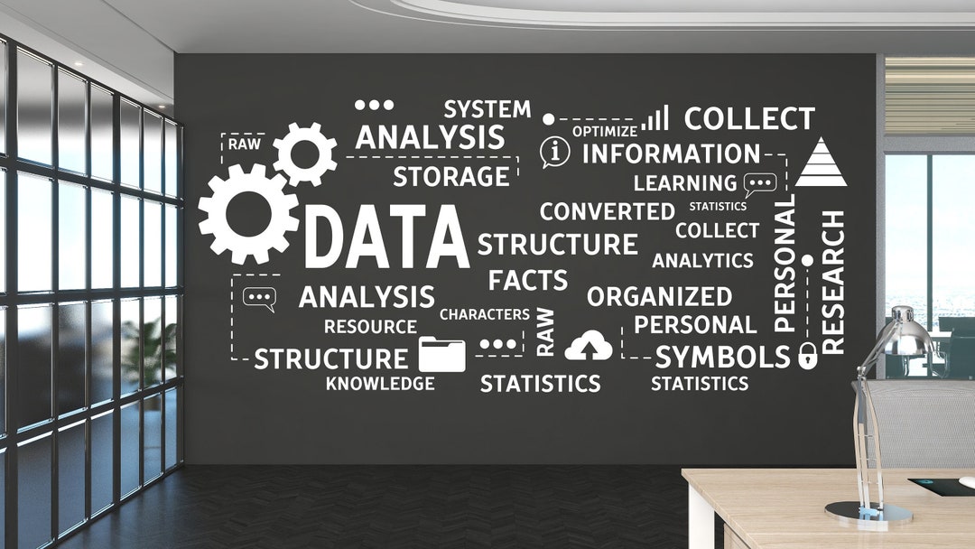 Data Analytics Wall Decor Office Wall Decal Idea Teamwork Business ...