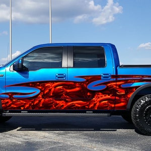 Red Dragon Full Color Truck Side Graphics, Dragon Car Wrap, Dragon Car ...