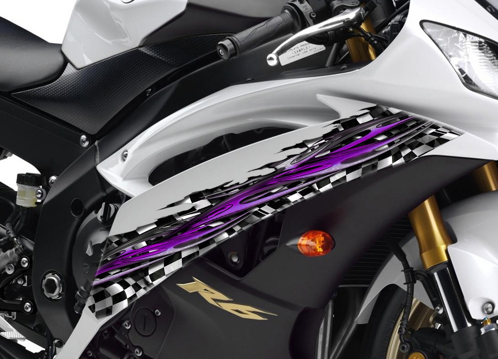 3D Checkered Flag Motorcycle Decal Racing Flag Racing Bike | Etsy