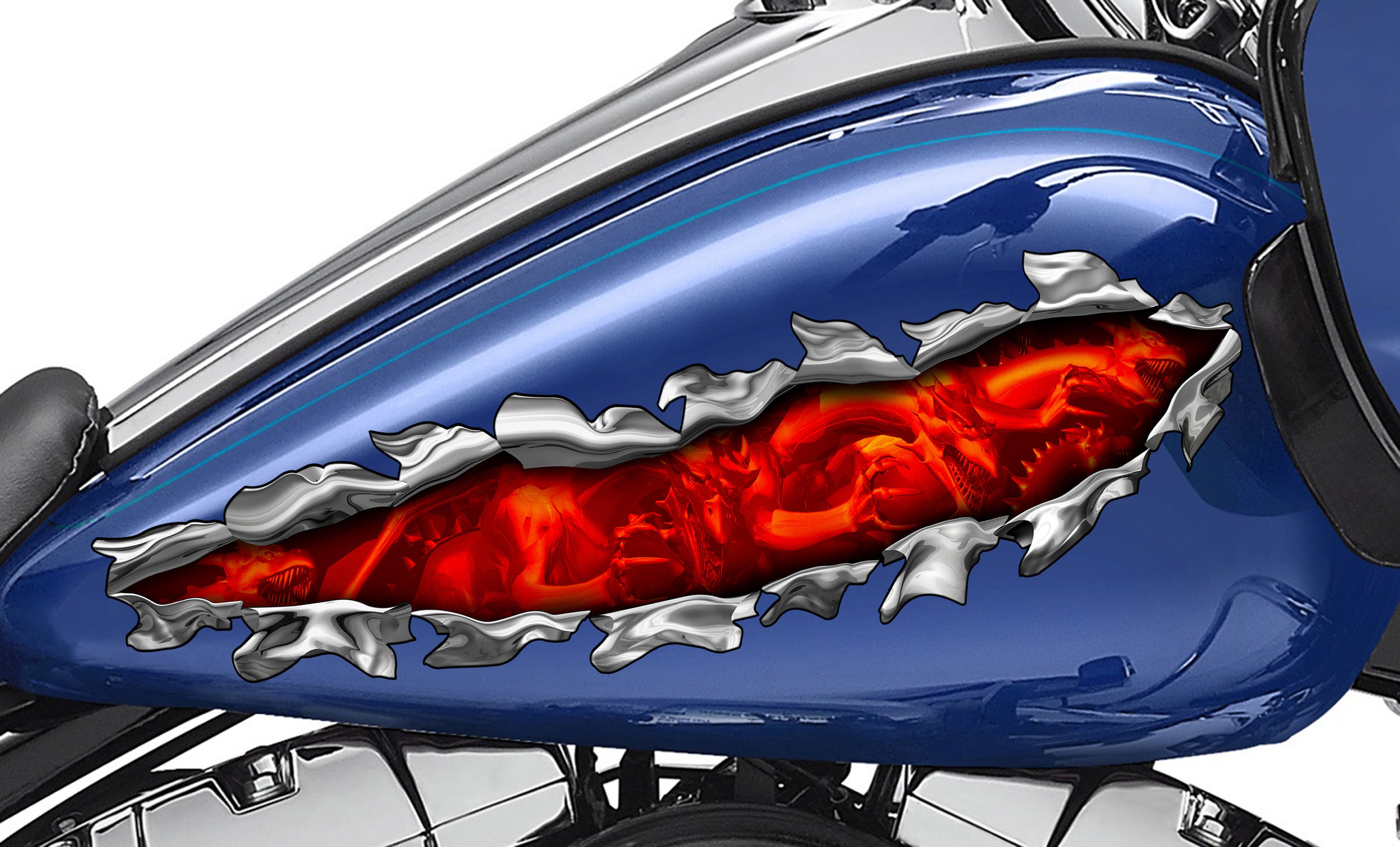 Dragons Ripped Metal Crotch Rocket Decal Lizard Full Color - Etsy