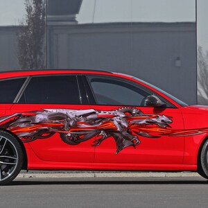 Dragons Car Wrap, Dragons Car Vinyl Decal, Lizard Car Vinyl Sticker, 3D ...