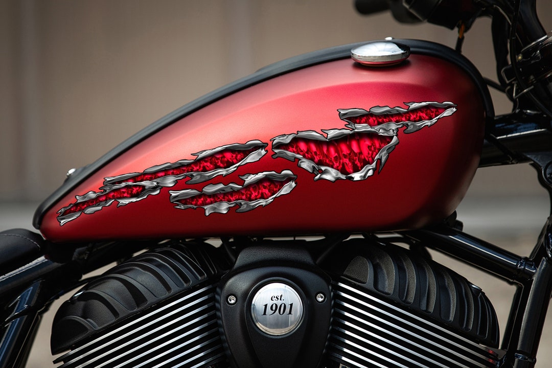 Skulls Ripped Metal Crotch Rocket Decal, Skull Street Racing Graphics ...