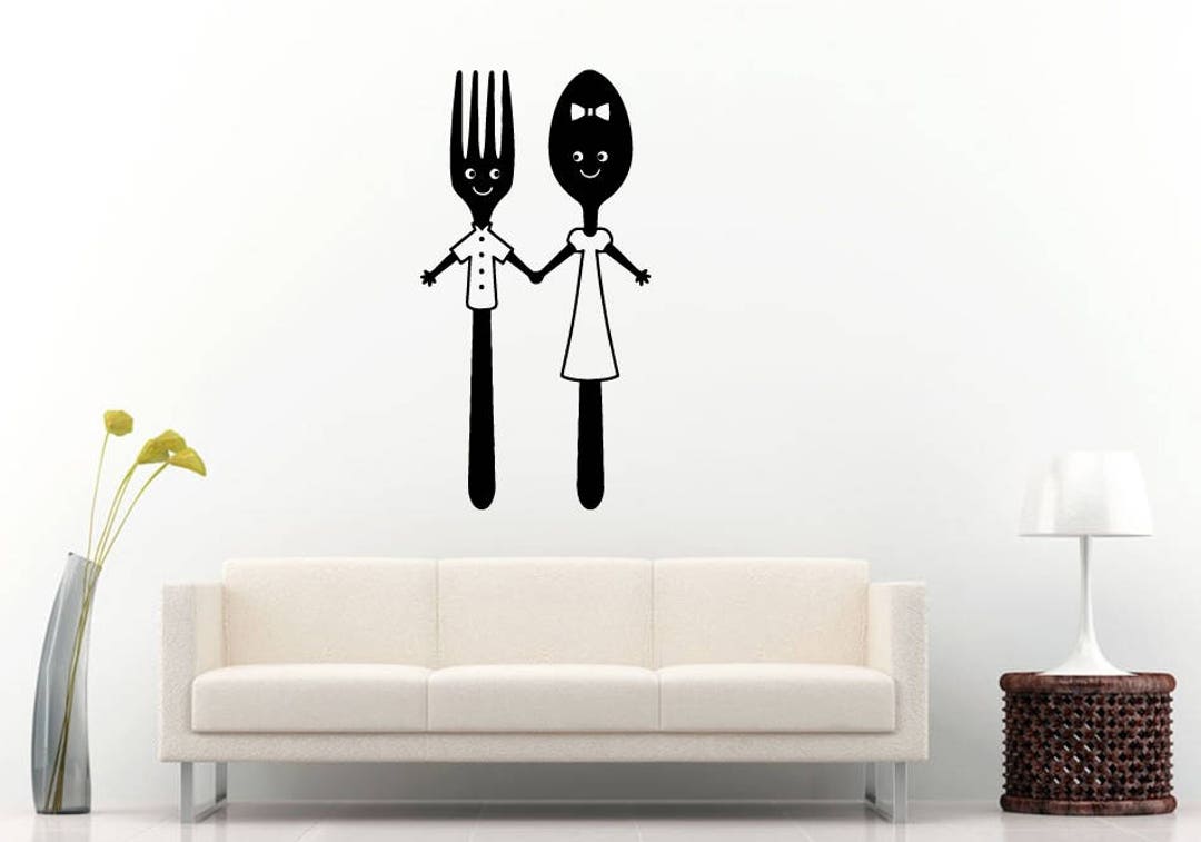 Fork Spoon Couple Friends Kitchen Cooking Dining Food Utensils Room ...