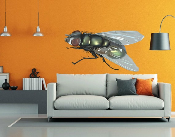 Fly Wall Decal Fly Wall sticker Fly wall decor | Etsy