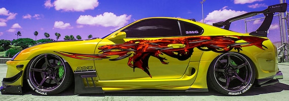 3D Tribal Dragon Car Design Tribal Dragon Car Graphics - Etsy
