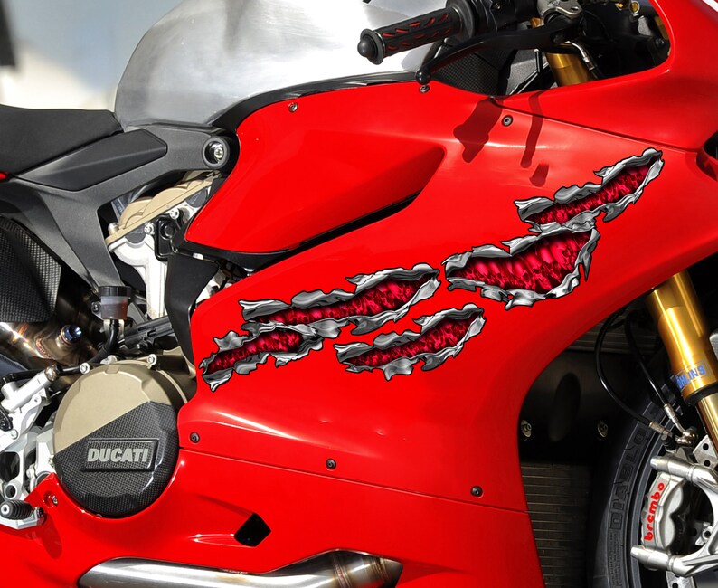 Skulls Ripped Metal Crotch Rocket Decal Skull Street Racing - Etsy