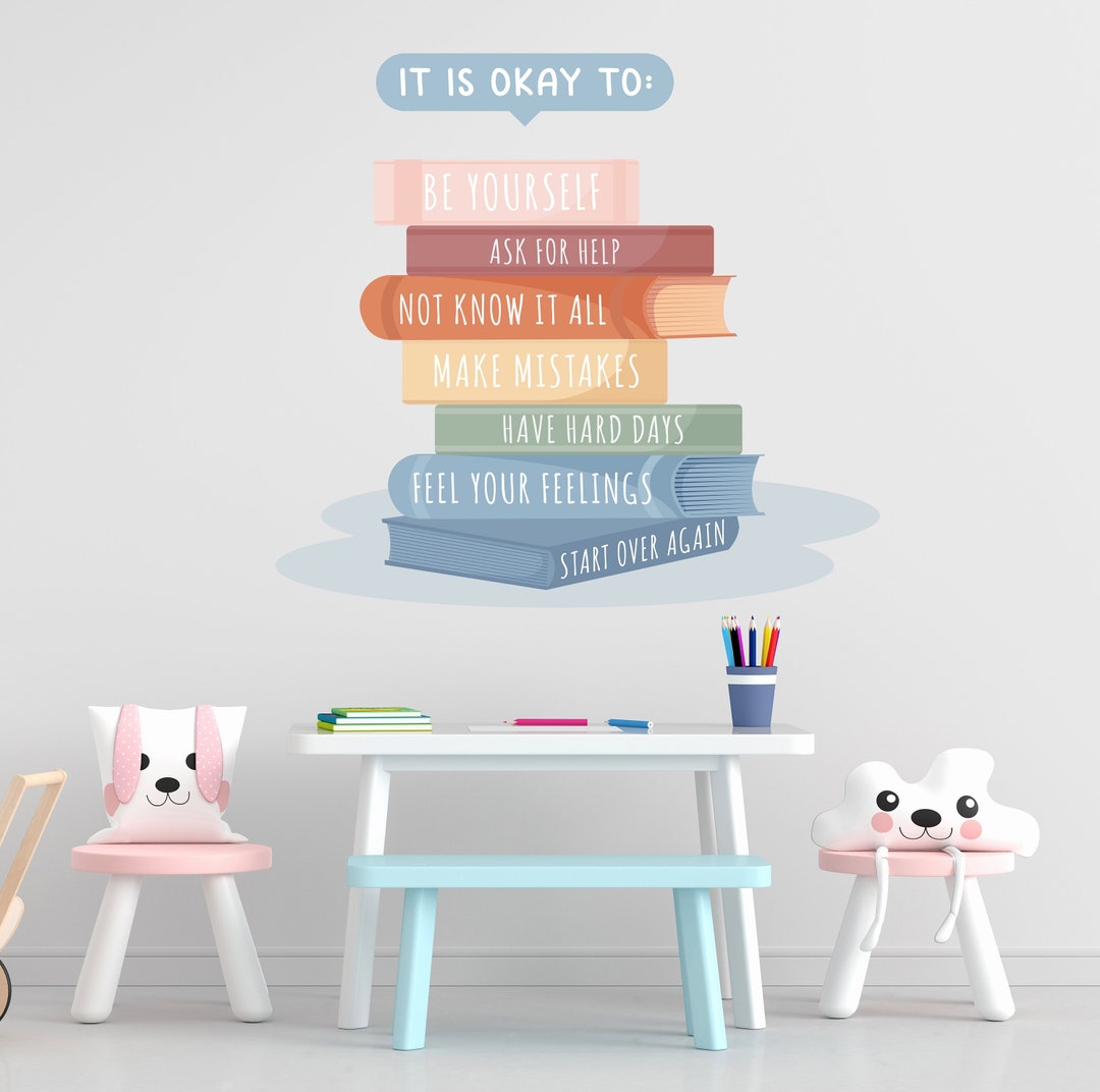 It's Okay to Be Wall Decal, Motivational Kids Art, Classroom Decor ...