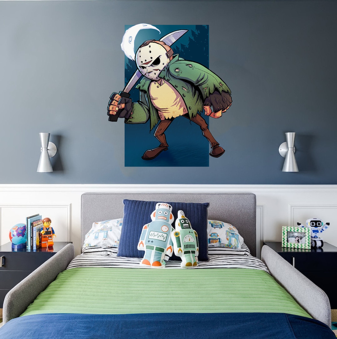 Jason Halloween Decal, Jason Halloween Sticker, Jason Halloween Wall ...