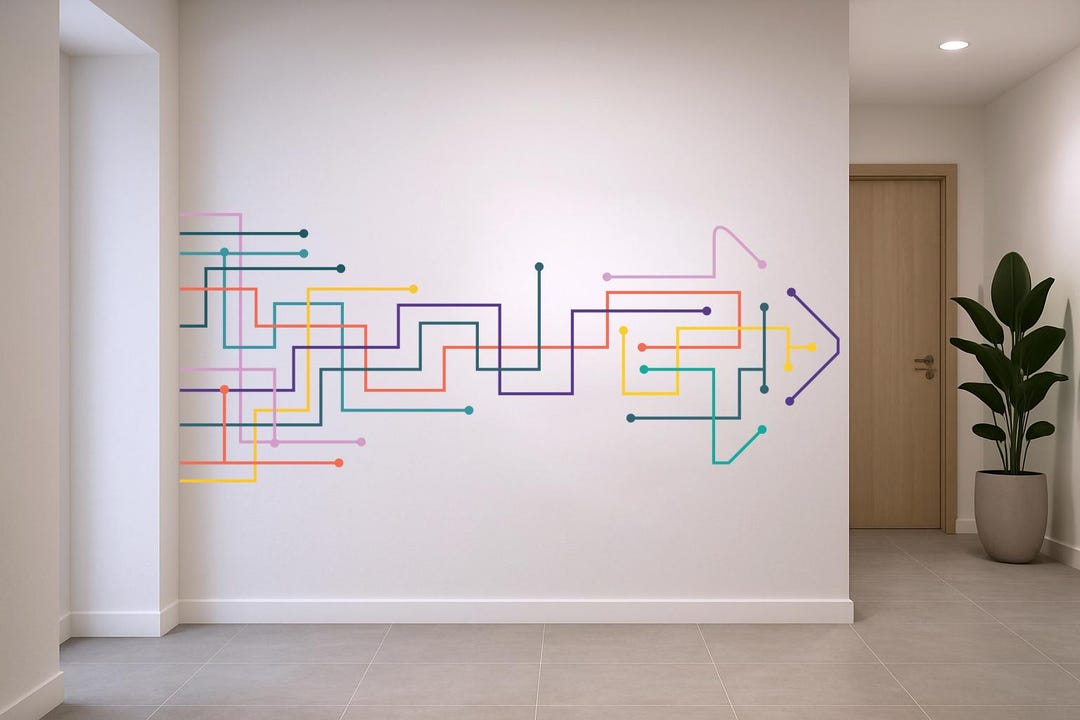 Circuit Arrow Technology Vinyl Wall Art Decal, Circuit Board Wall Decal ...