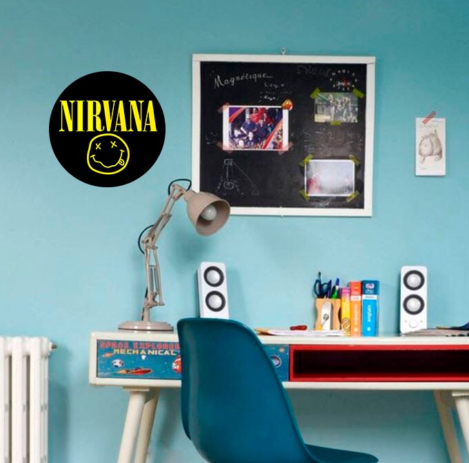 Nirvana Decal Nirvana Sticker Nirvana Wall Decor Nirvana - Etsy