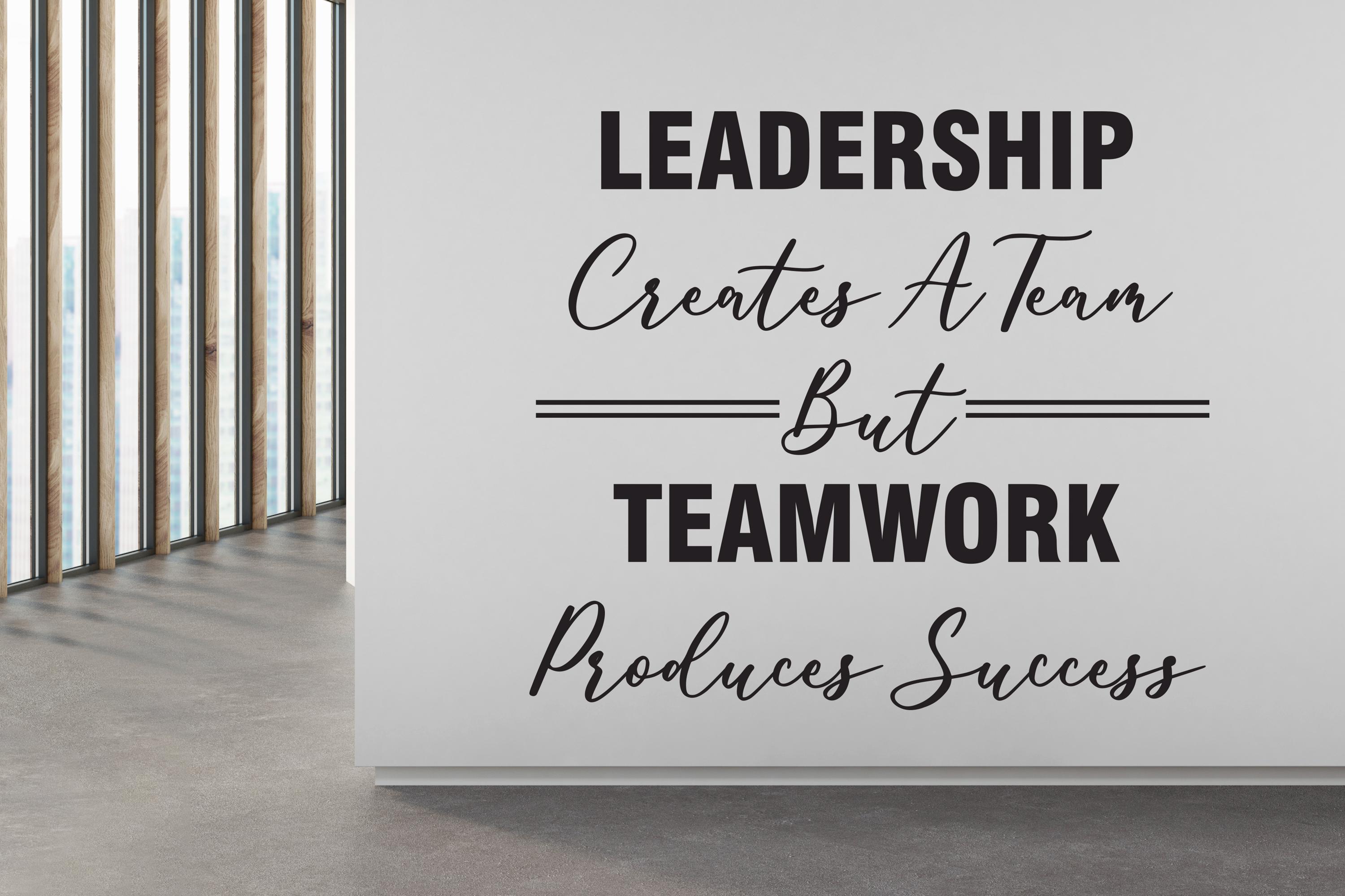 Leadership Wall Decor Office Wall Decal Idea Teamwork Business Worker ...
