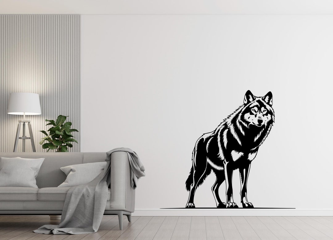 Wolf Wall Decal, Wolf Wall Art, Wolf Room Wall Decor Wolf Room Wall ...