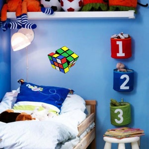 Rubik's Cube Wall Decal, Rubik's Cube Wall Sticker, Rubik's Cube Wall ...