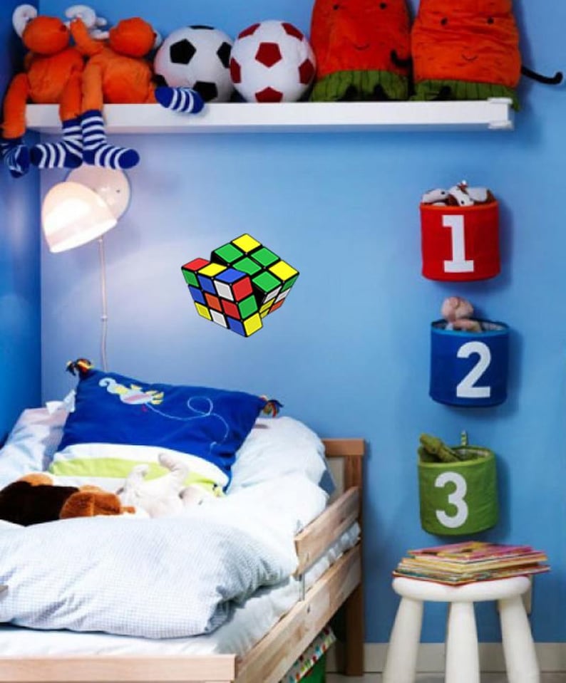 Rubik's Cube Wall Decal Rubik's Cube Wall Sticker - Etsy