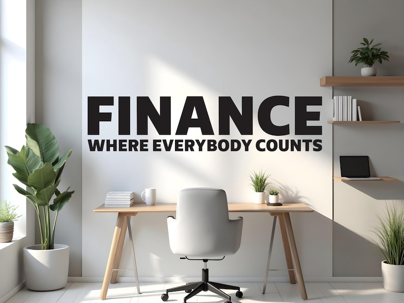 Finance Wall Decal, Accounting Office Wall Decal, Teamwork Wall Art ...