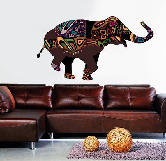 Indian Elephant Decal Indian Elephant Sticker Indian - Etsy