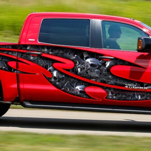 Skull Truck Vinyl Side Graphics, Skulls Bones Truck Graphics, Skulls ...