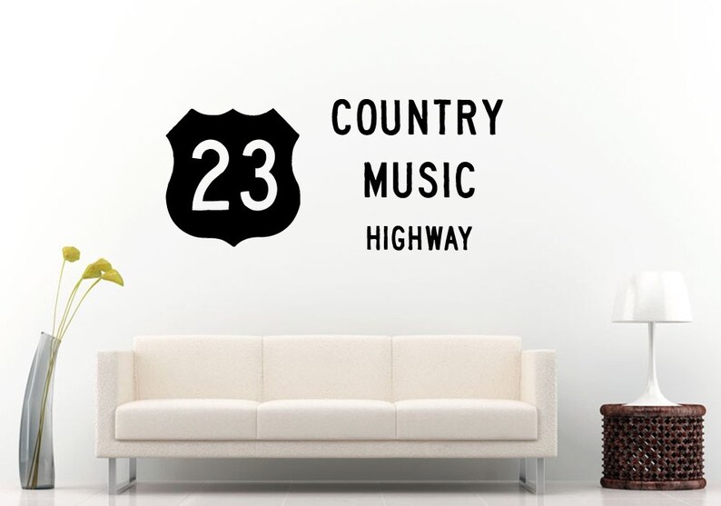 Country Music Highway Twenty Three 23 Road Sign Shield Musical Genre ...
