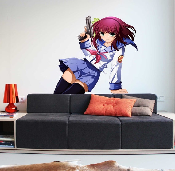 Anime Girl With the Guns Sticker Anime Decal Anime Wall - Etsy