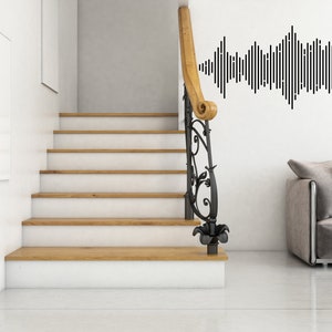 Audio Wave Wall Decal Sound Wave Wall Sticker Music Notes Wall Decor ...
