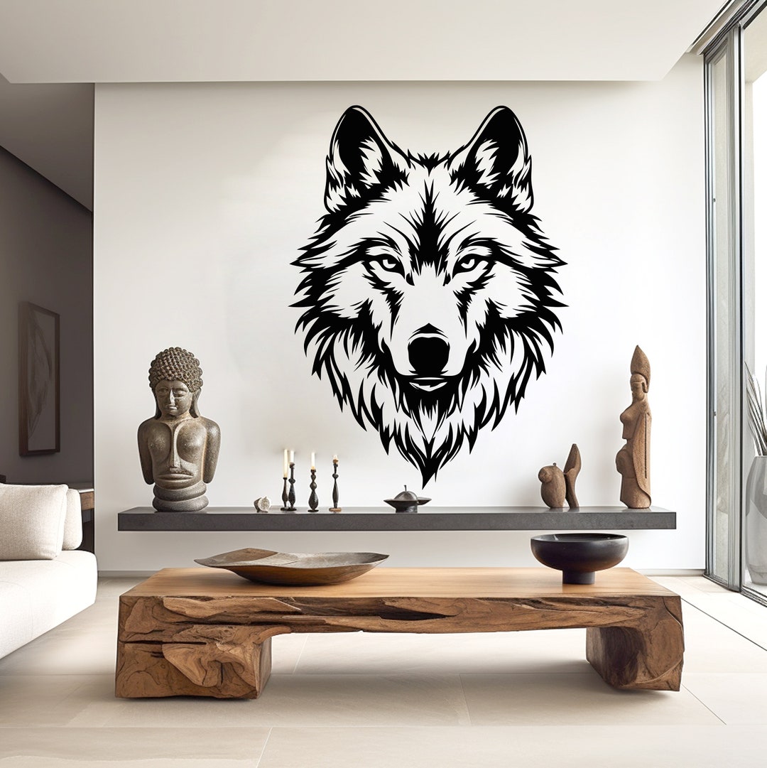 Wolf Wall Decal, Wolf Wall Art, Wolf Room Wall Decor Wolf Room Wall ...