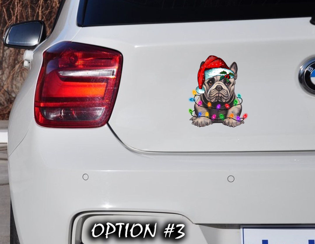 Dog Bumper Sticker, Christmas Vinyl Decal, Dog Window Sticker, Merry ...