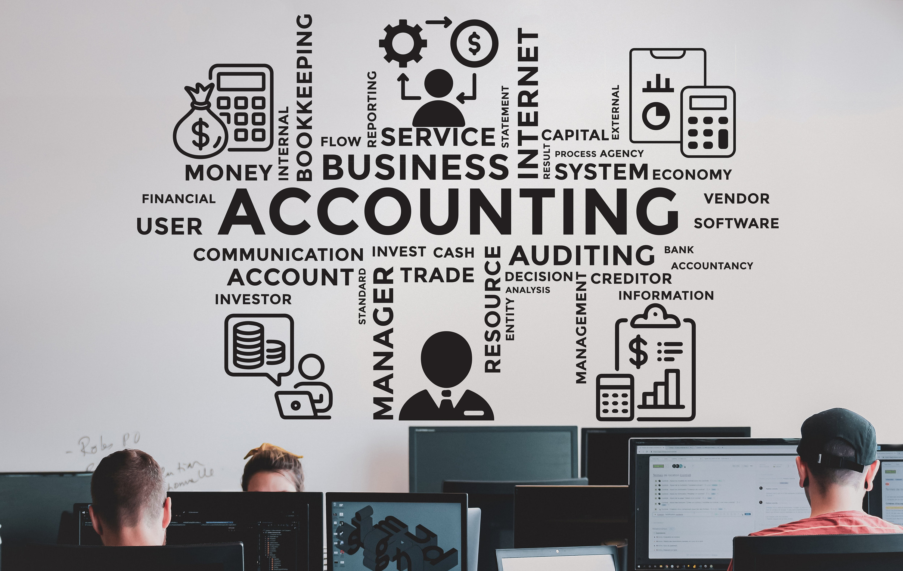Accounting Wall Decor Office Wall Decal Idea Teamwork Business Worker ...