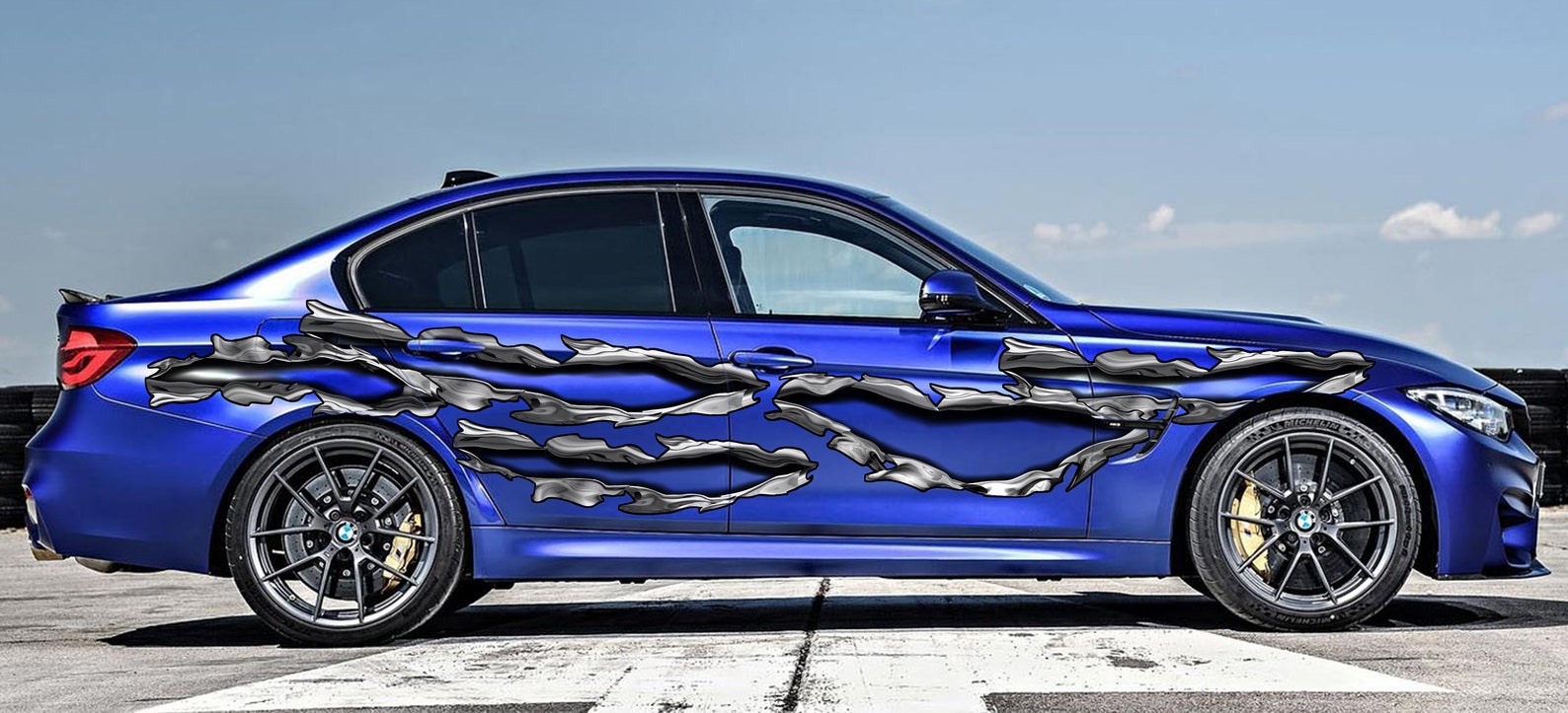 3D Ripped Metal Car Wrap Ripped Metal Car Graphics Ripped | Etsy