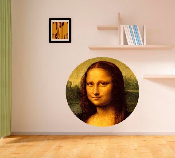Mona Lisa Decal Mona Lisa Sticker Mona Lisa Wall Decor Mona - Etsy