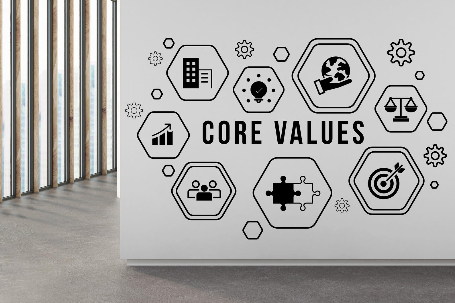 Core Value Wall Decor Customers Wall Decal Trust Teamwork Innovation ...