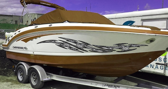 Sword Ripped Metal Full Color Speed Boat Vinyl Design Tribal | Etsy