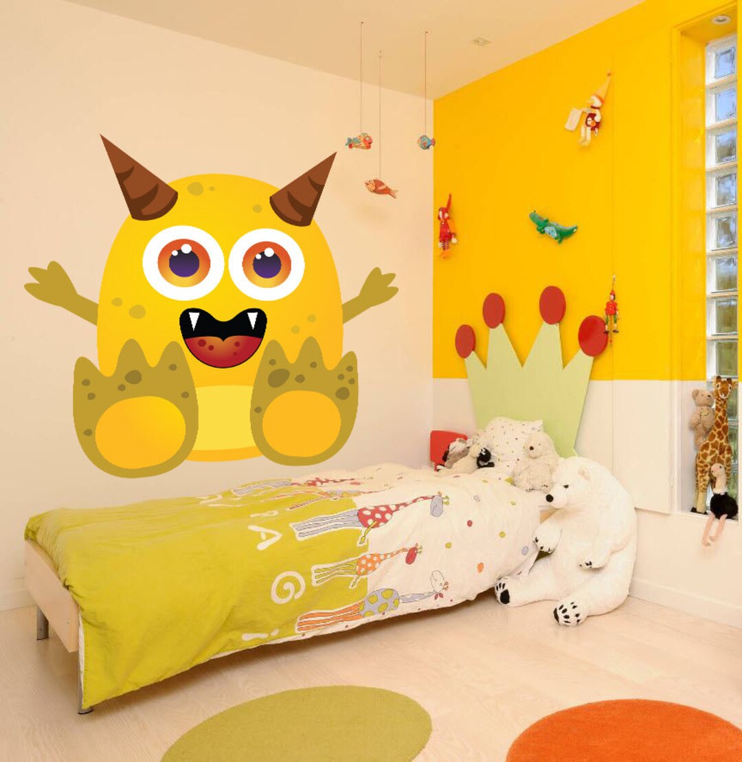 Lustige Monster Wandaufkleber, lustige Monster Wandaufkleber, lustige ...